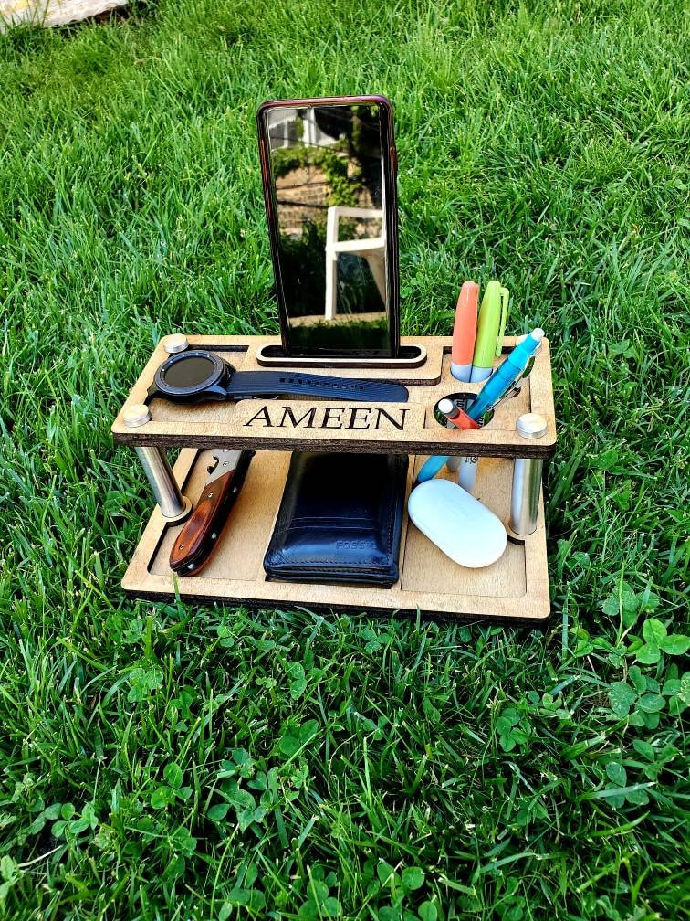 Personalized Desk Docking Station And Tray Personalized Gift | Etsy