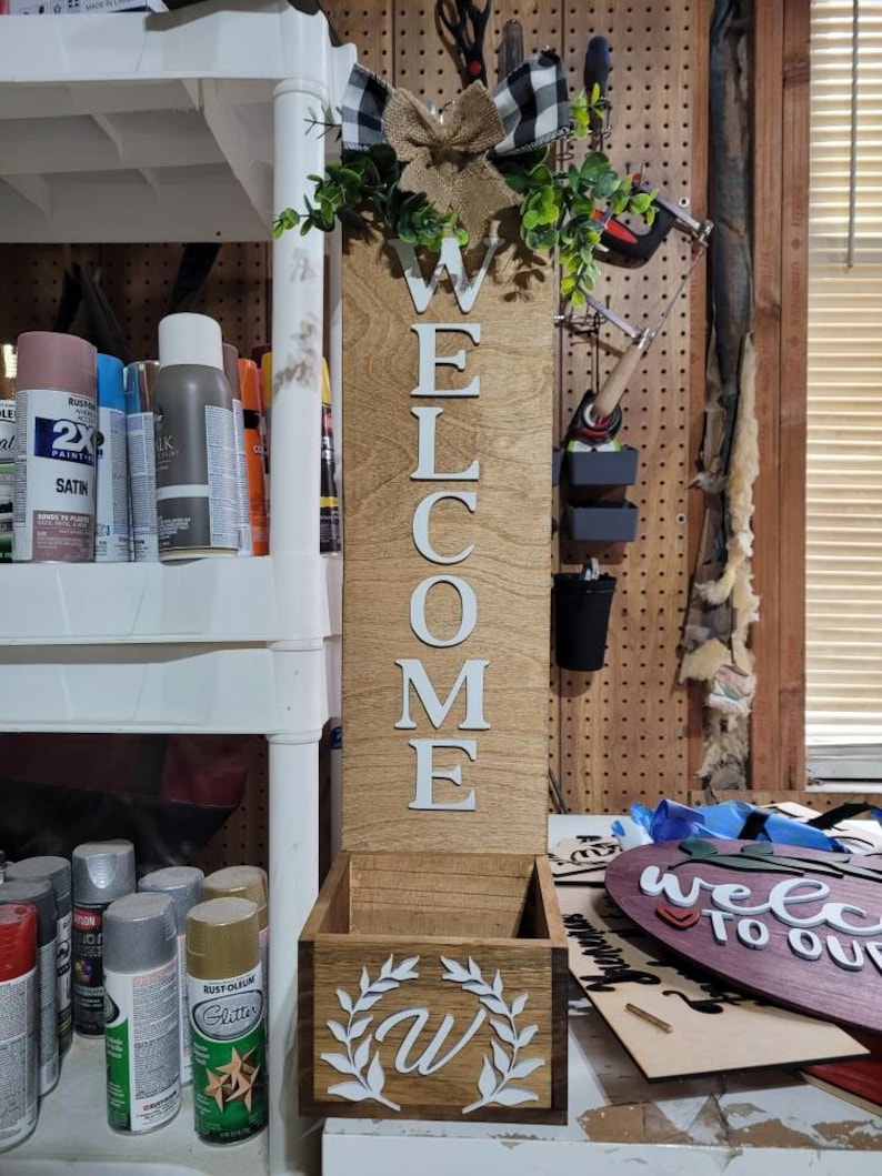 Beautiful Porch Sign With Planter Box-plant - Etsy