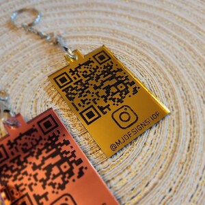 QR Code Keychains- Social Media Acrylic Keychains - Etsy