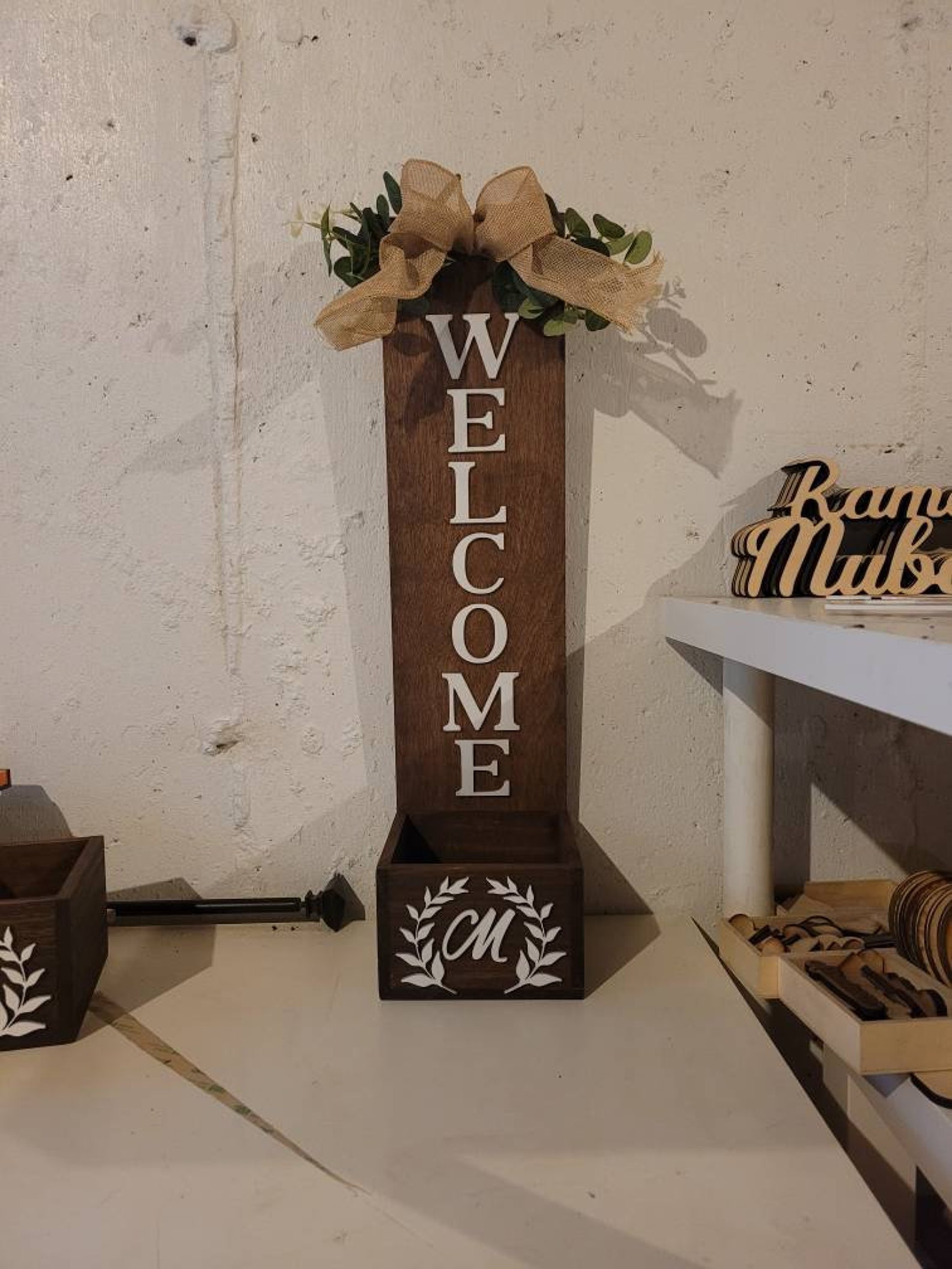 Beautiful Porch Sign With Planter Box-plant - Etsy