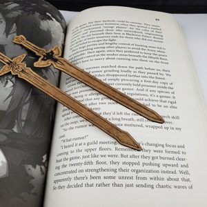 Fantasy Swords Bookmark Set - Two Golden Finished Wood Veneer Sword ...