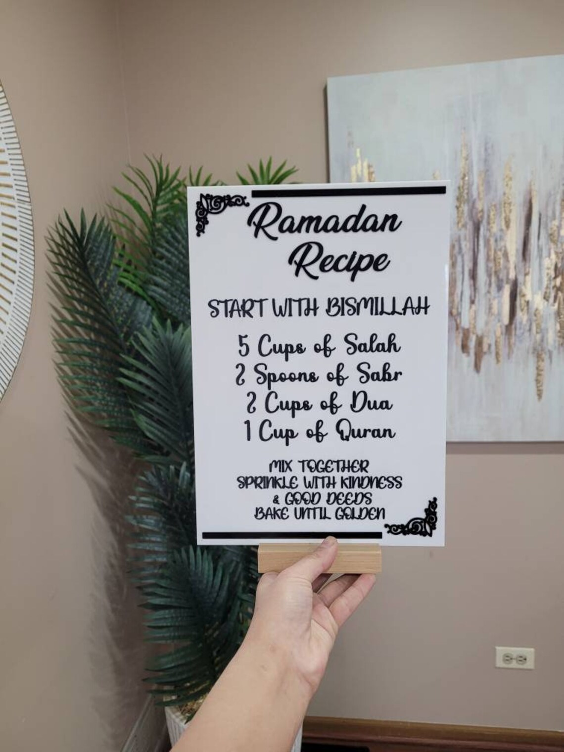 Ramadan Plaque-ramadan Recipe-acrylic Ramadan Stand | Etsy