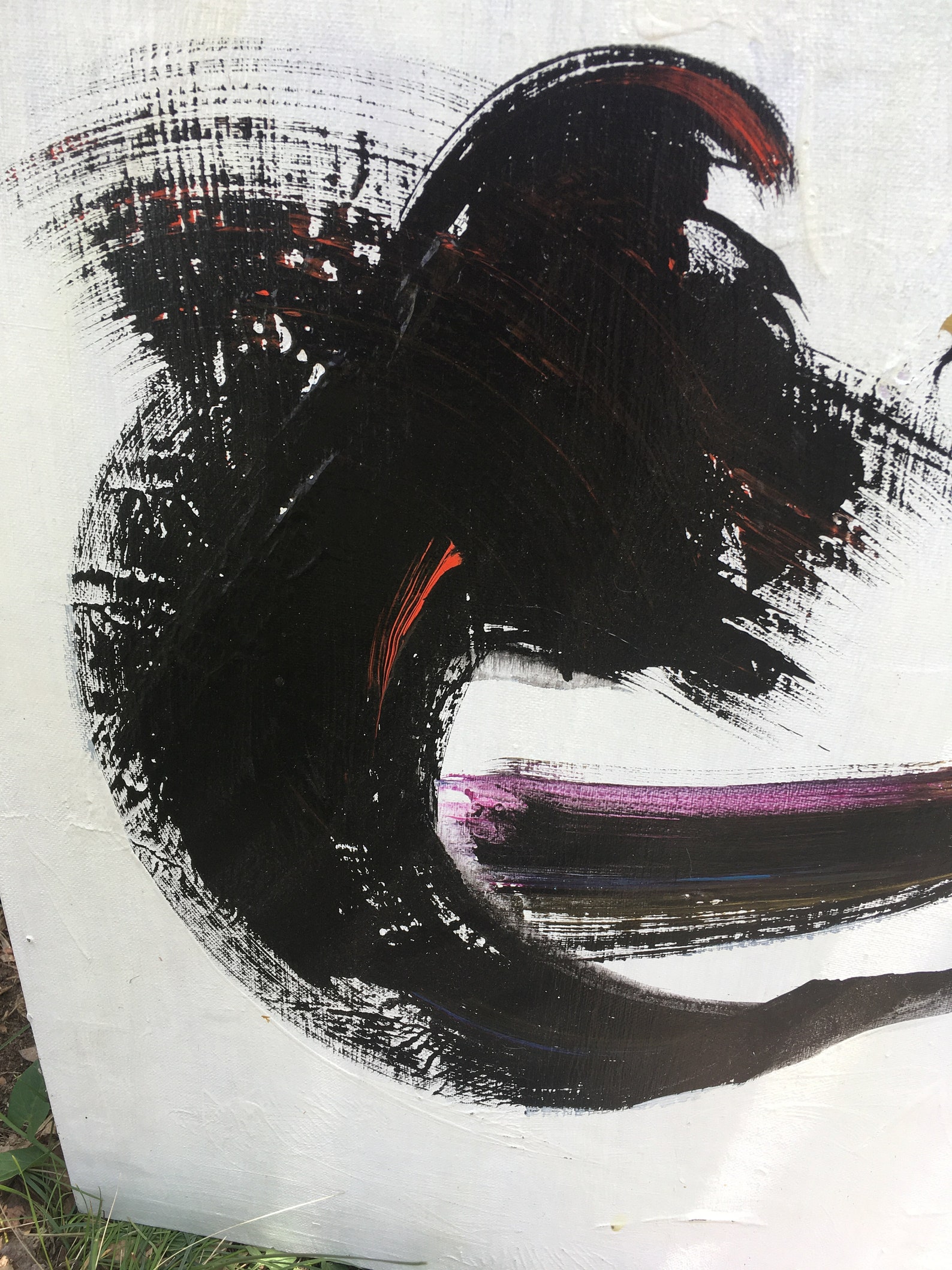 Sumi-e Painting Color in Acrylic on Board 20"x30" PHOENIX RISING ...
