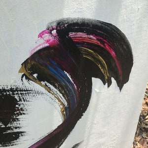 Sumi-e Painting Color in Acrylic on Board 20"x30" PHOENIX RISING ...