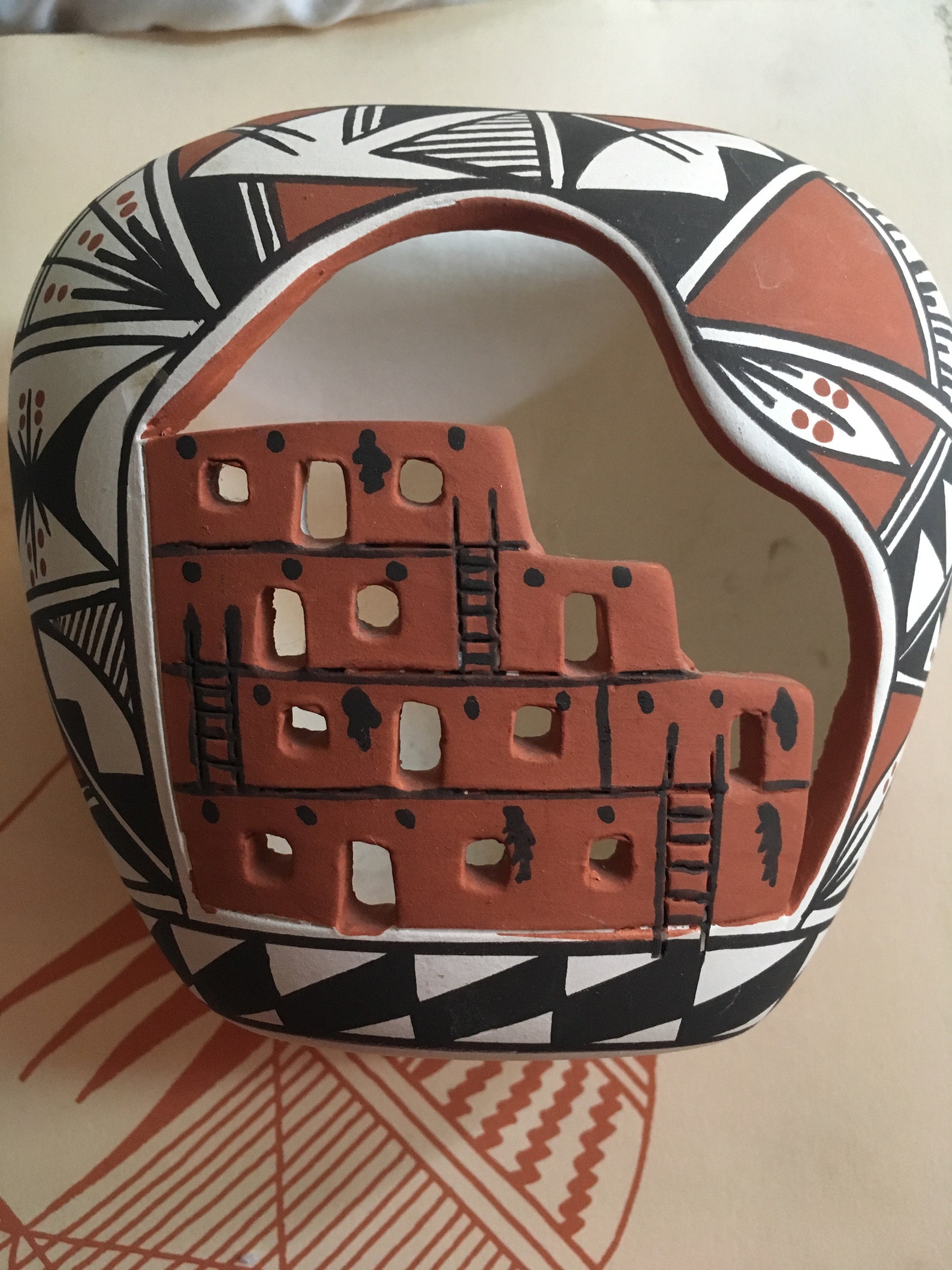 Cliff Dwellers Original Pueblo Pottery Southwest Mid-size Vase Vintage ...