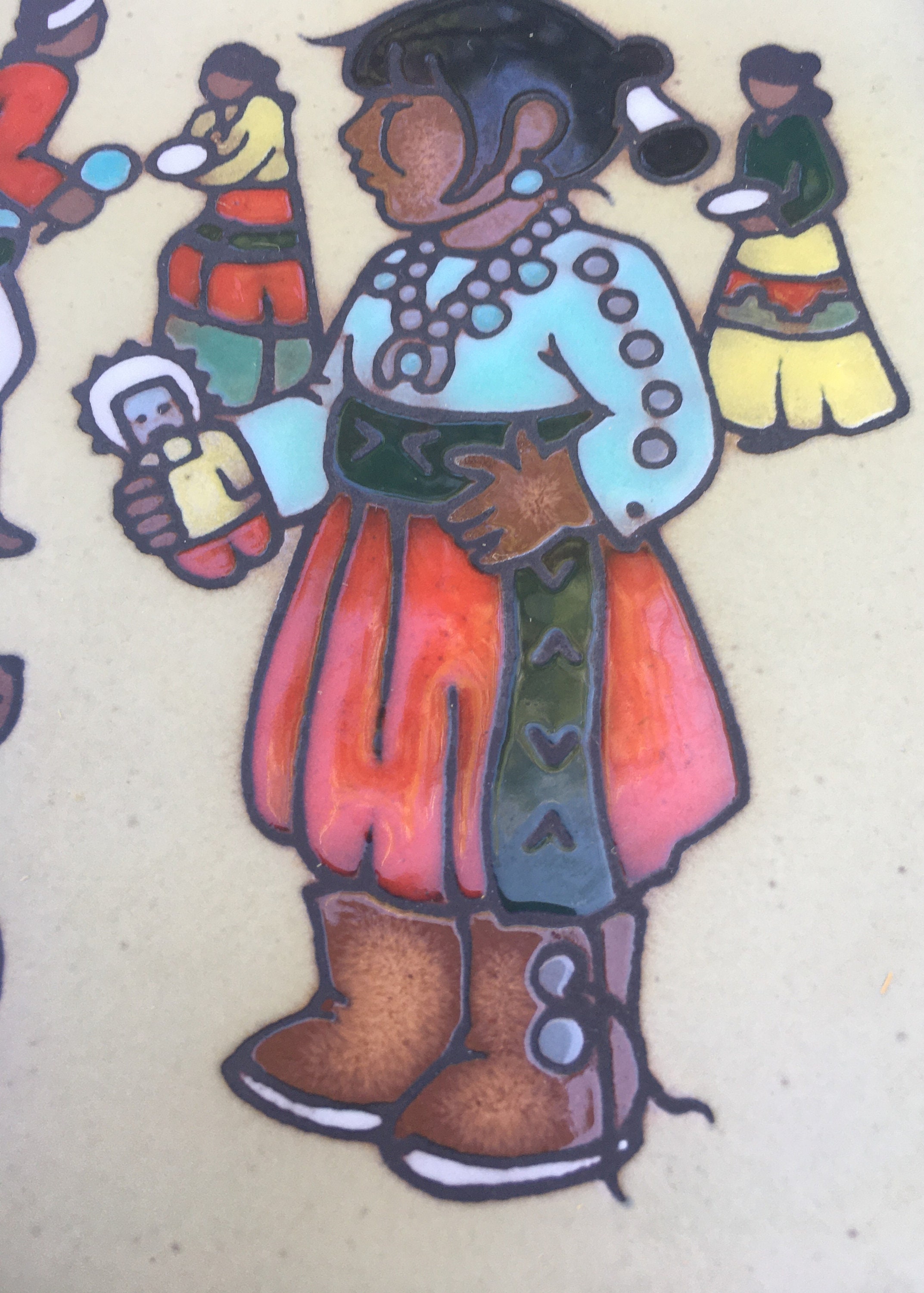Pueblo Dancers Clay Trivet Tile 6x6 Pueblo Maiden Girl Dressed for ...