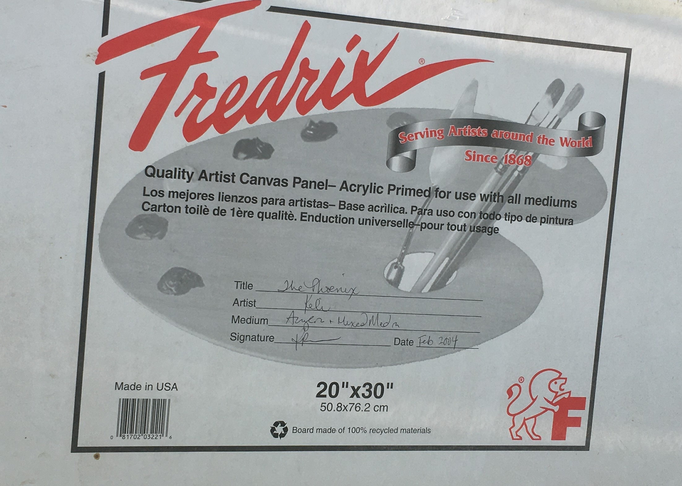 Sumi-e Painting Color in Acrylic on Board 20x30 PHOENIX RISING Handmade ...