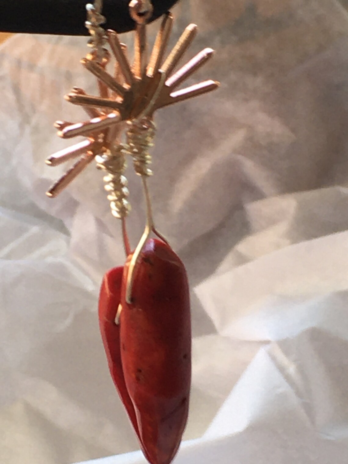 Chili Roasting Season Sunburst Chili Pepper Ristra 4' Dangle Earrings ...