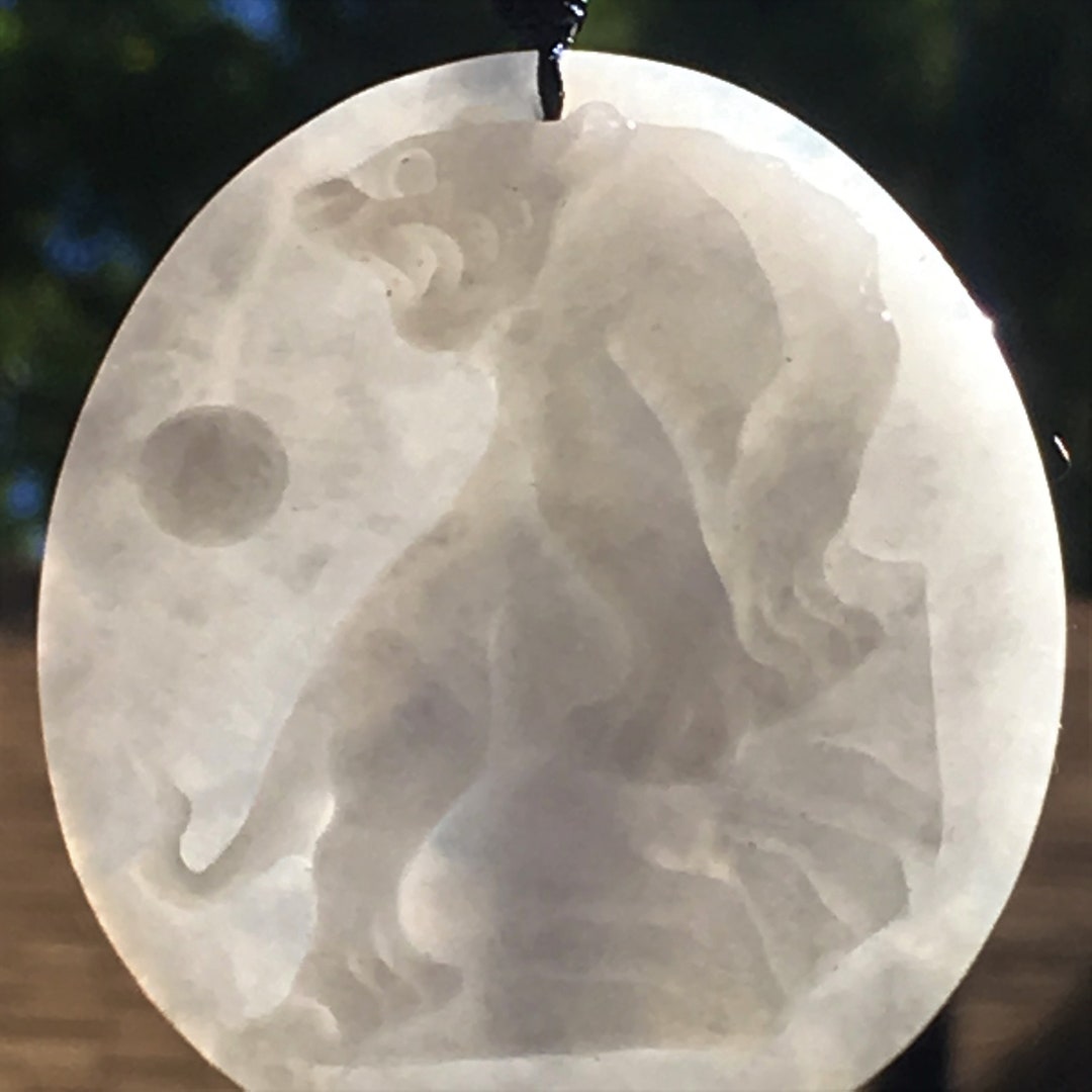 Icy White 100% Natural A Jadeite Jade Snow Tiger Pendant #218 Highest ...