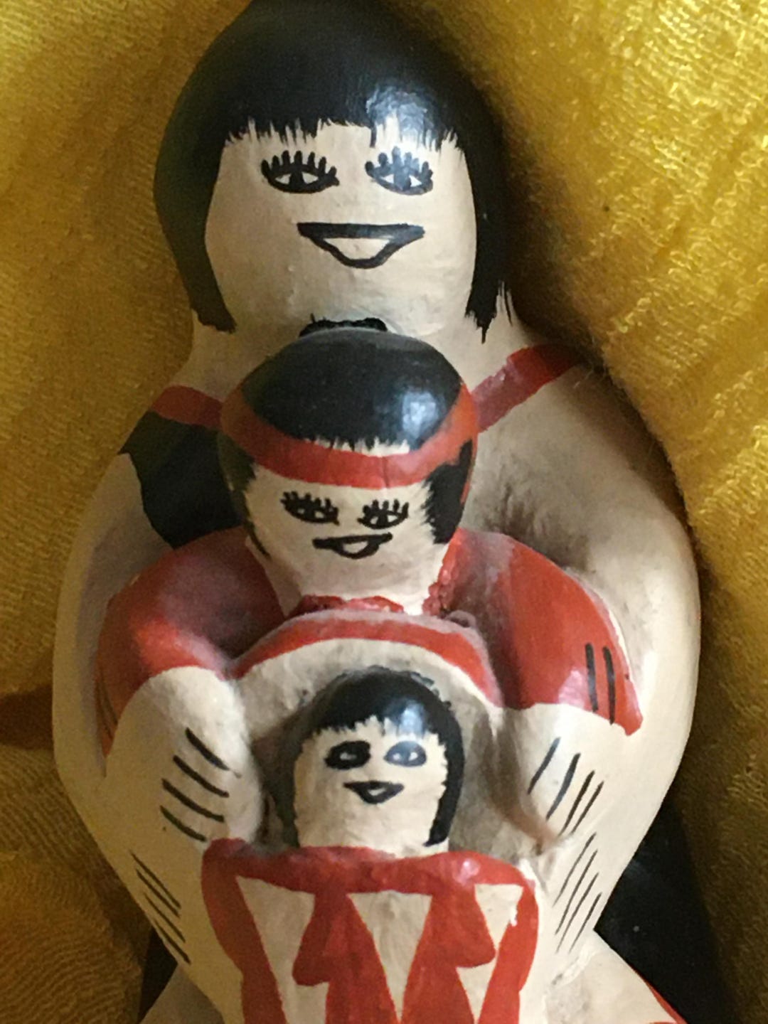 Pueblo Clay Storyteller 2 Children Vintage Mid-century Storyteller Doll ...