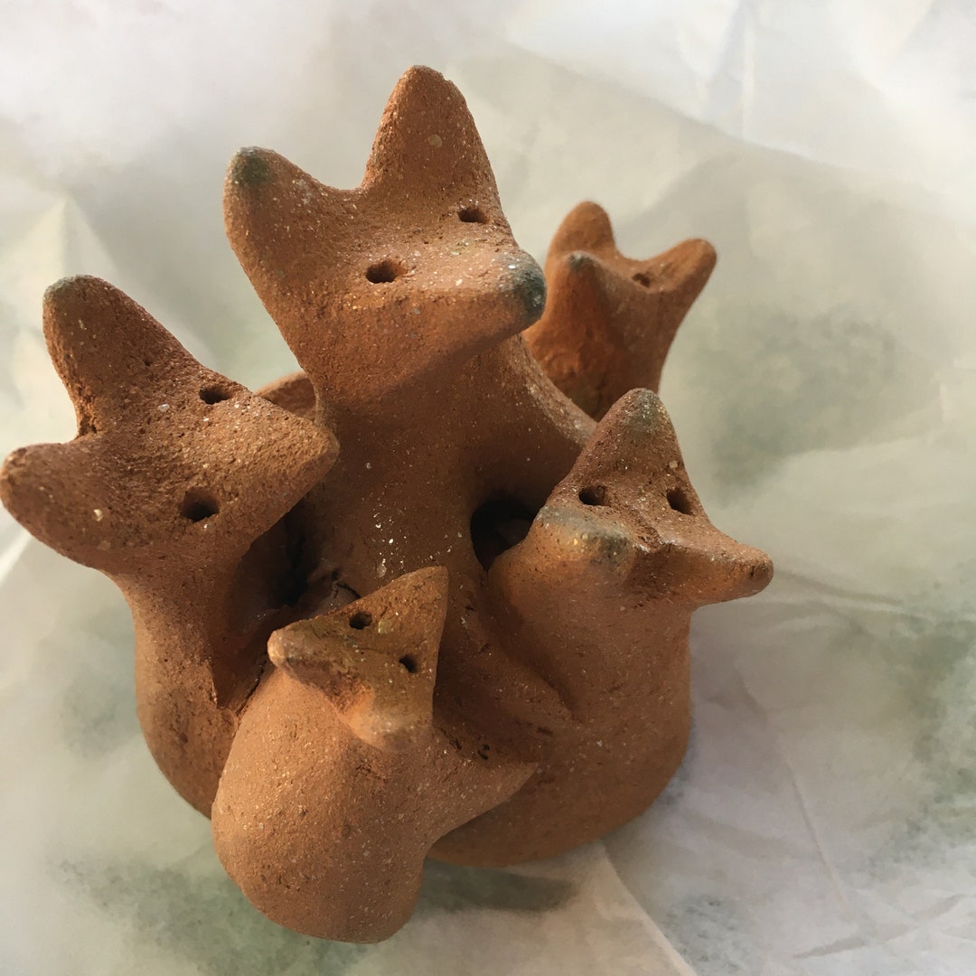 RARE Taos Pueblo Micaceous Clay FIVE BEAR Family Vintage - Etsy