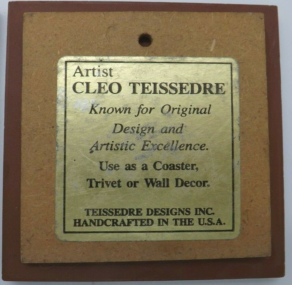 Clay Trivet Tile 4"x4" Pueblo Olla Pot Vintage 1980's Teissedre Designs ...