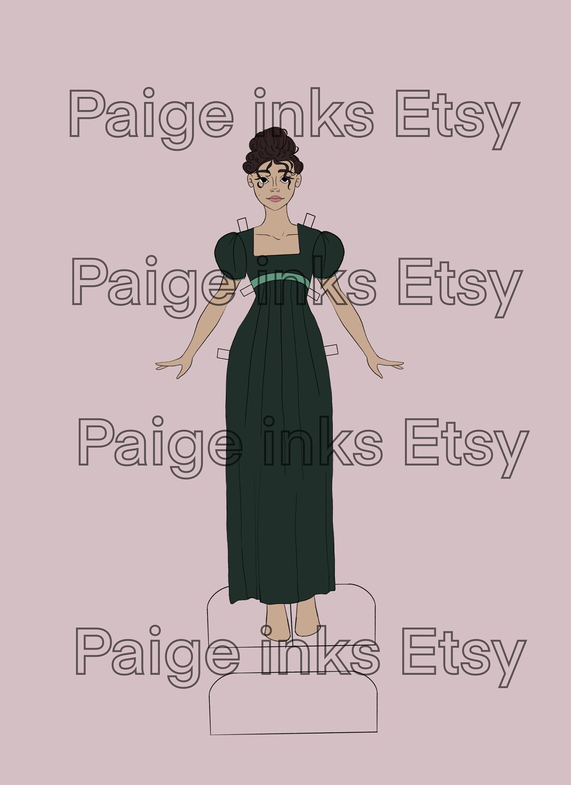 Paper Doll Printable Cutout Customizable, Coloring Page Fashion Doll ...