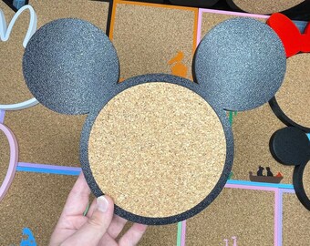 Mickey Mouse Shaped Cork Board - Etsy