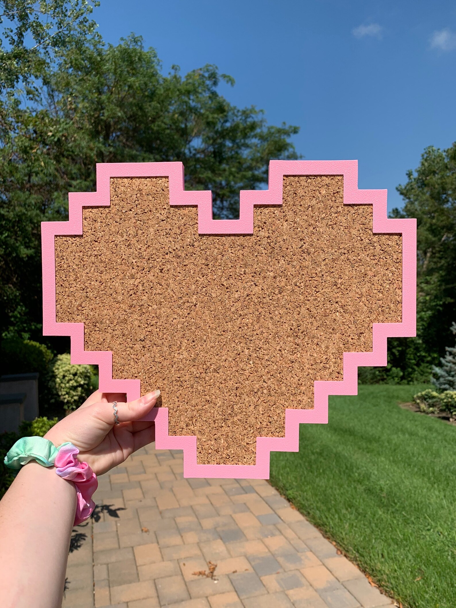 Pixel Heart Shaped Pin Board Cork Board multiple Sizes - Etsy