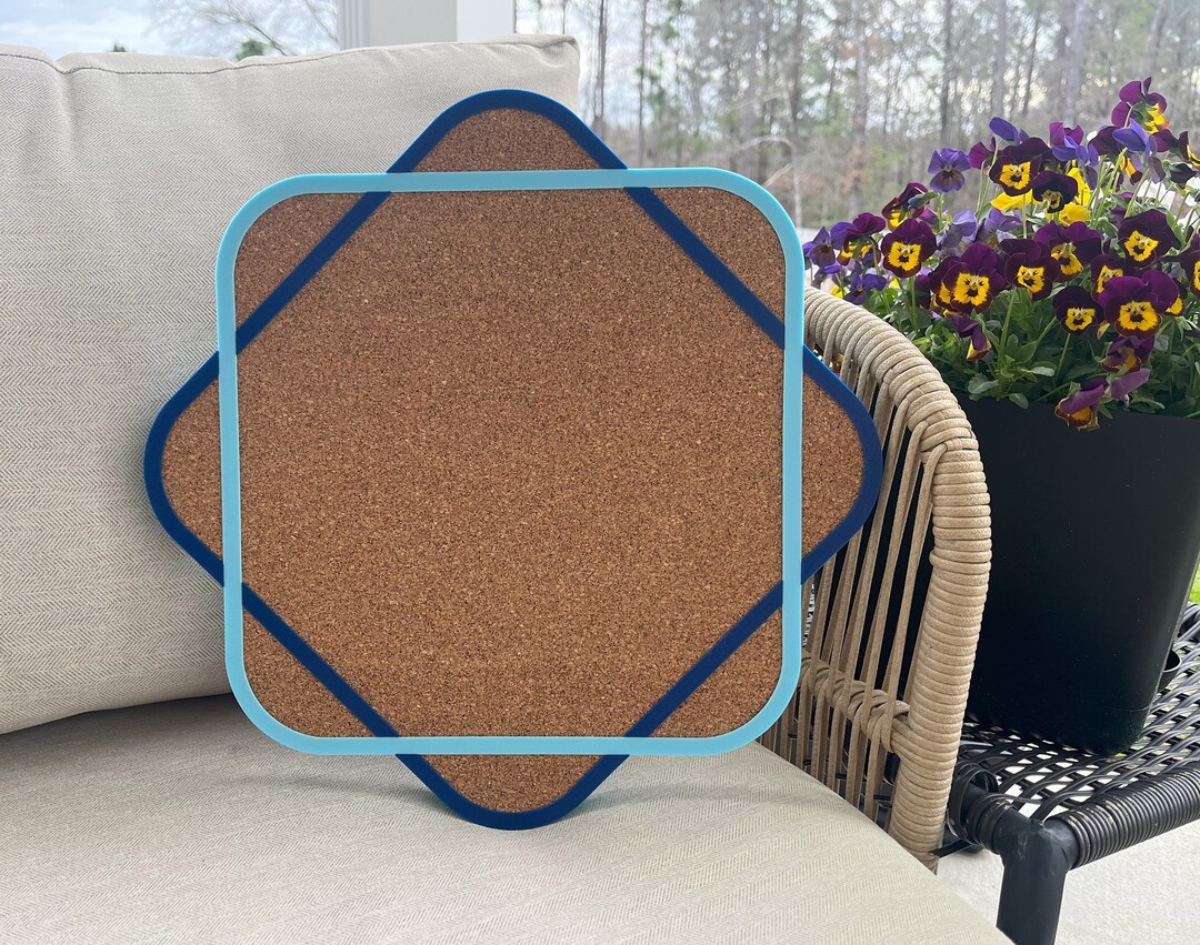 Offset Round Square Pin Board | Cork Board (multiple Sizes) - Etsy