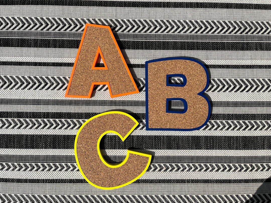 Alphabet Letter Pinboard - Corkboard (personalized Displays) - Etsy
