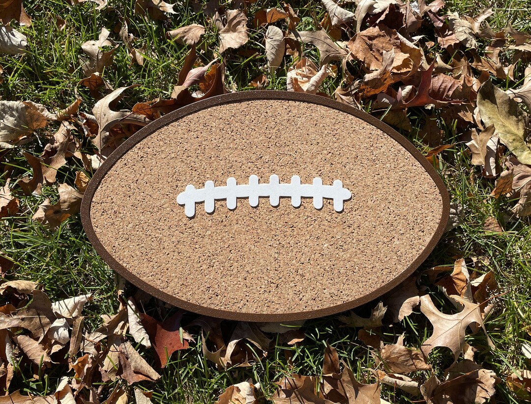 Football Shaped Pin Board Cork Board multiple Sizes - Etsy