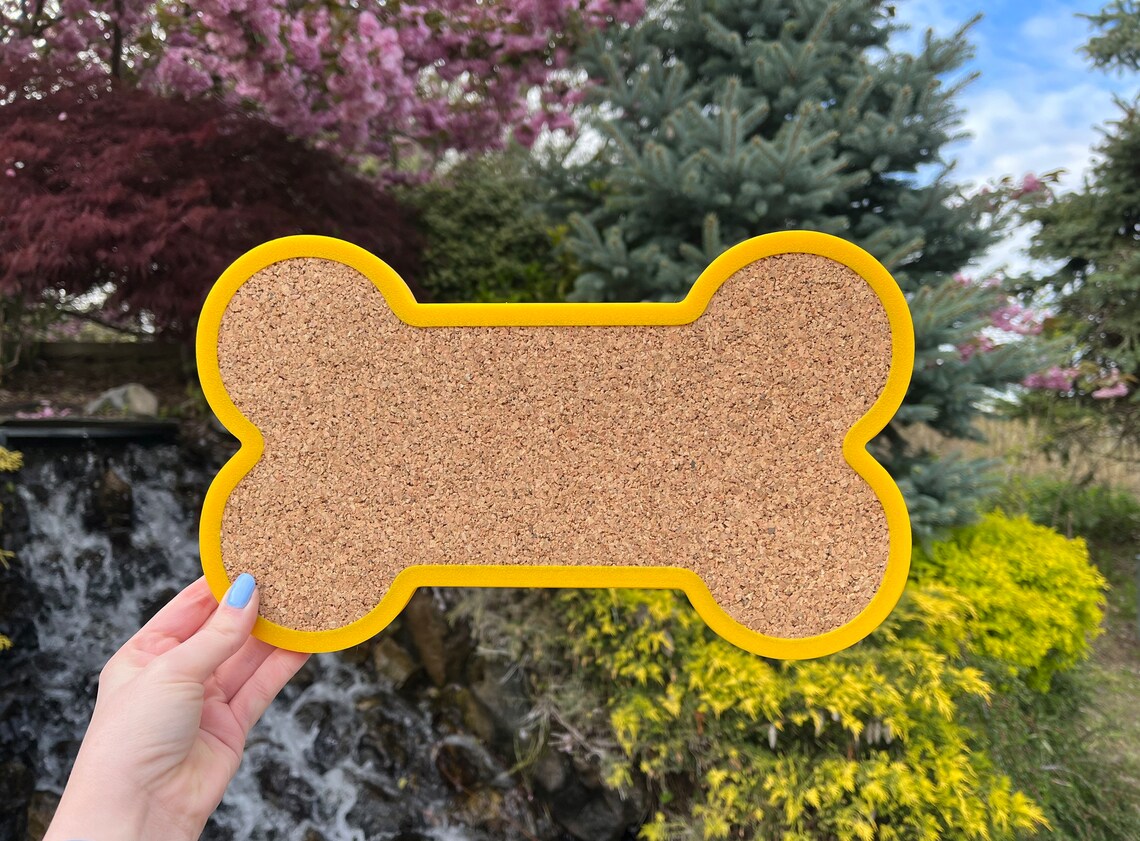 Dog Bone Pin Board Cork Board multiple Designs - Etsy
