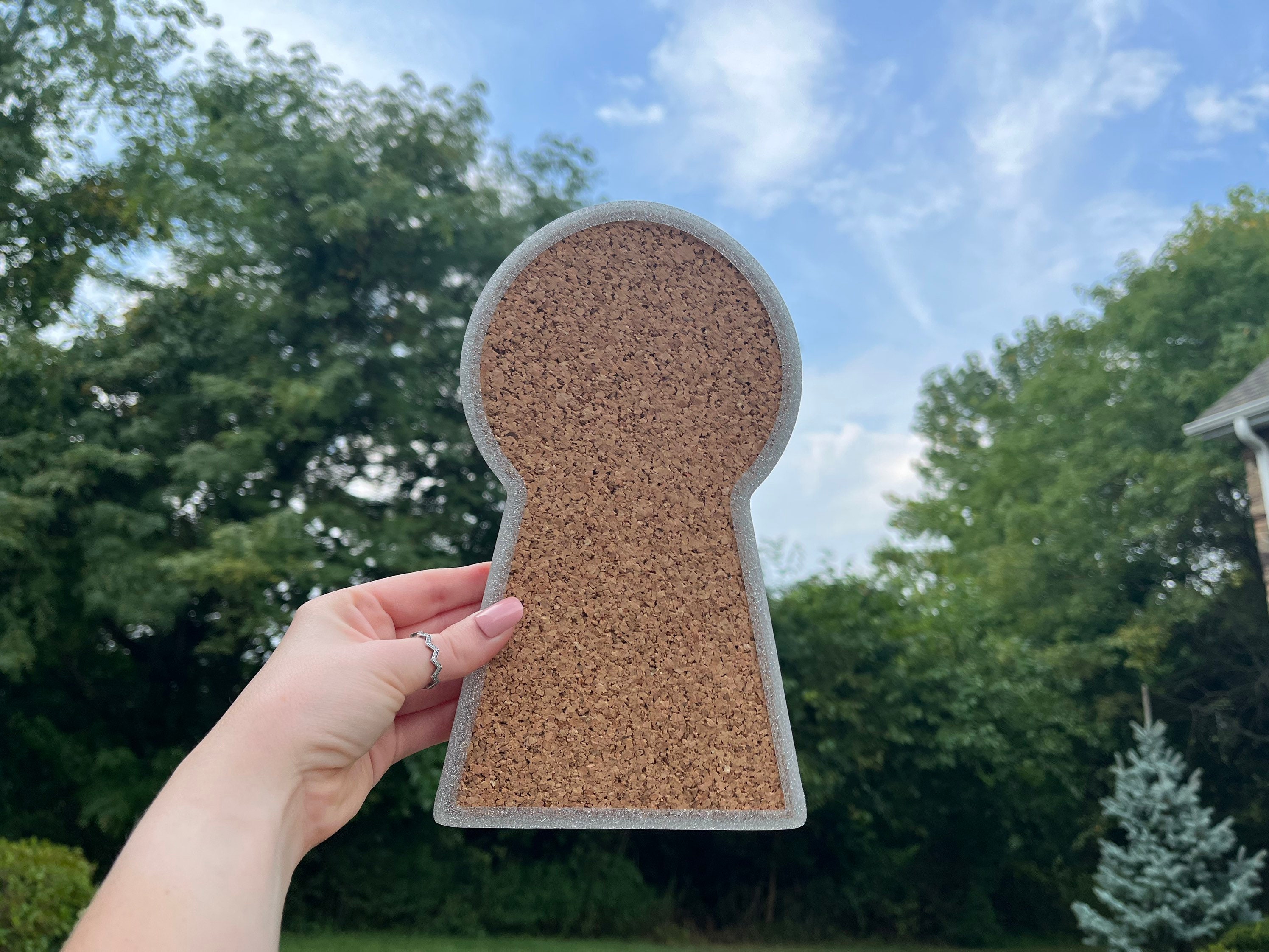 Keyhole Pin Board Cork Board multiple Sizes - Etsy