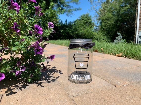 Coffee Fund Mason Jar Bank pint Size | Etsy