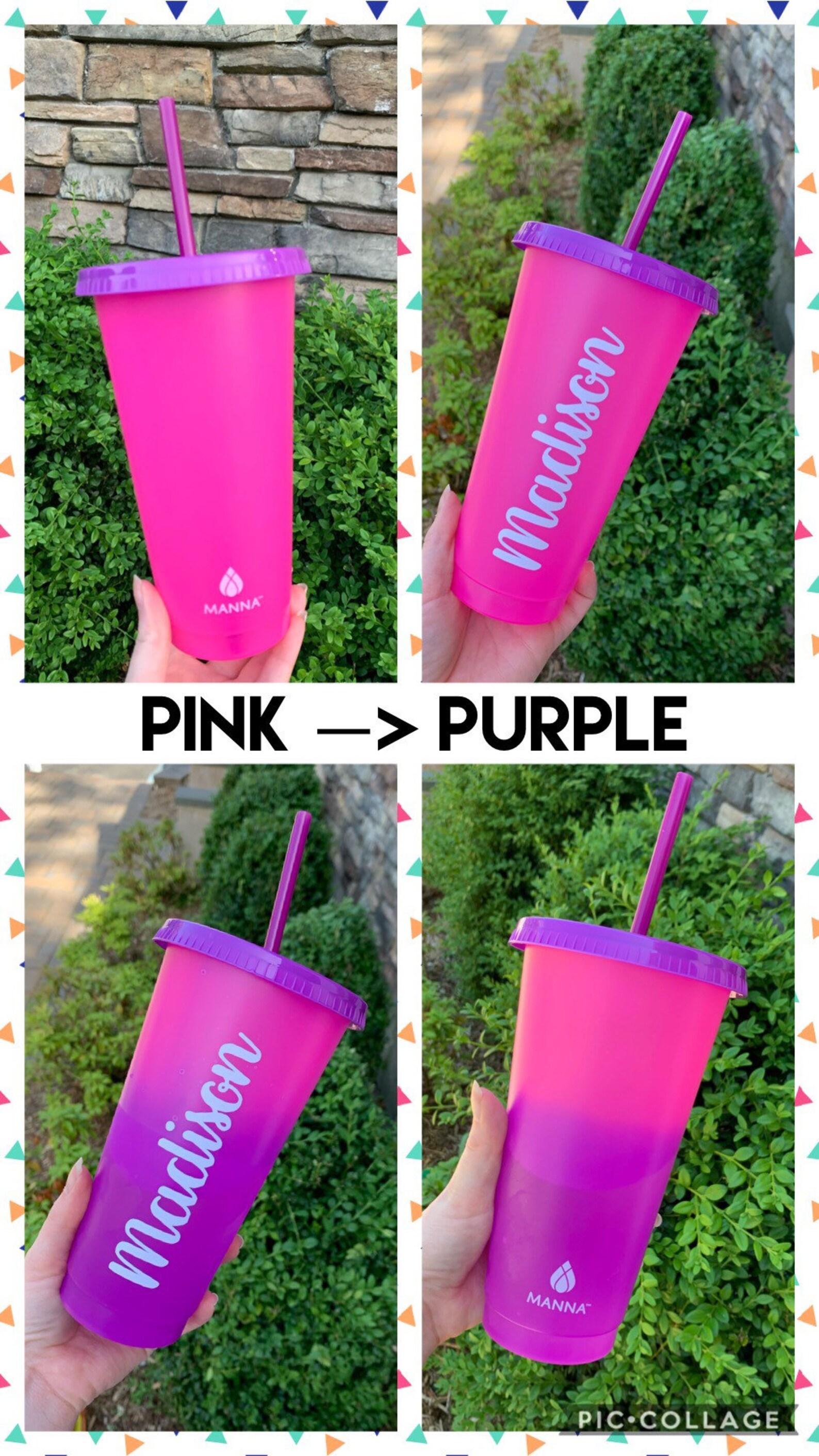 Personalized Color Changing Cold Cup Tumbler - Etsy