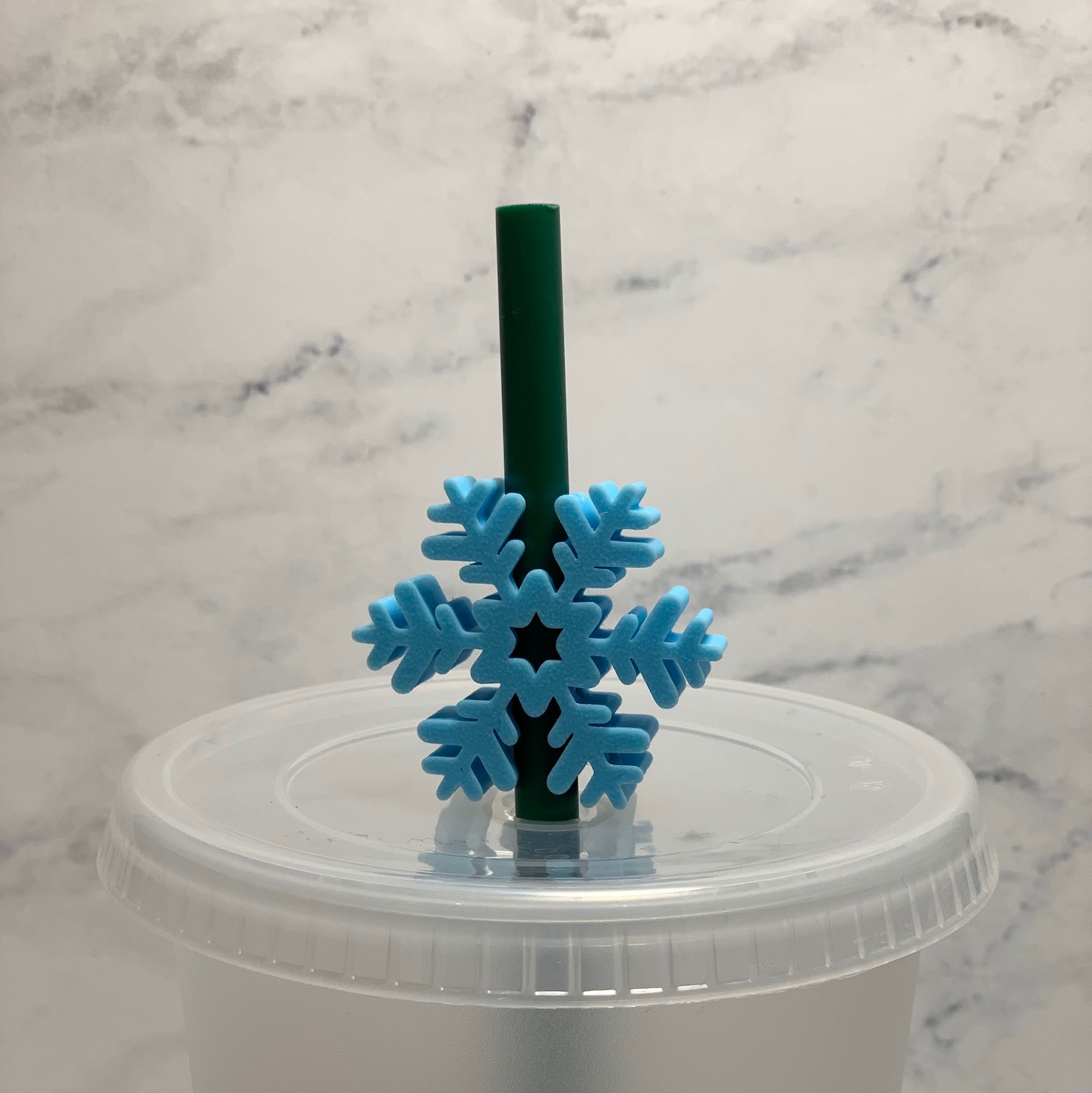 Snowflake Straw Slider Straw Decoration | Etsy