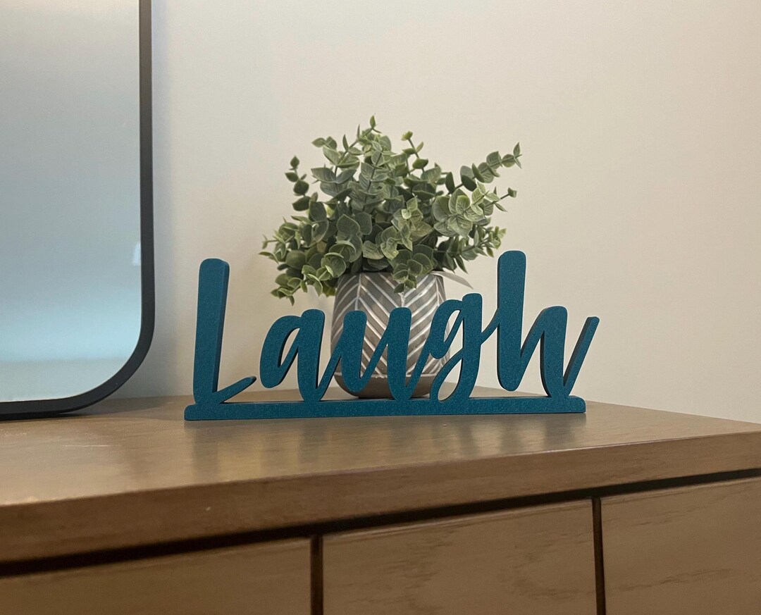 Laugh Sign Decor | Self-standing Laugh Sign| Tabletop Sign | 3D Printed ...