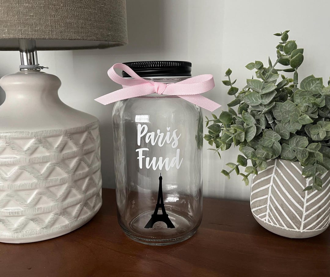 Paris Fund Mason Jar Bank - Etsy