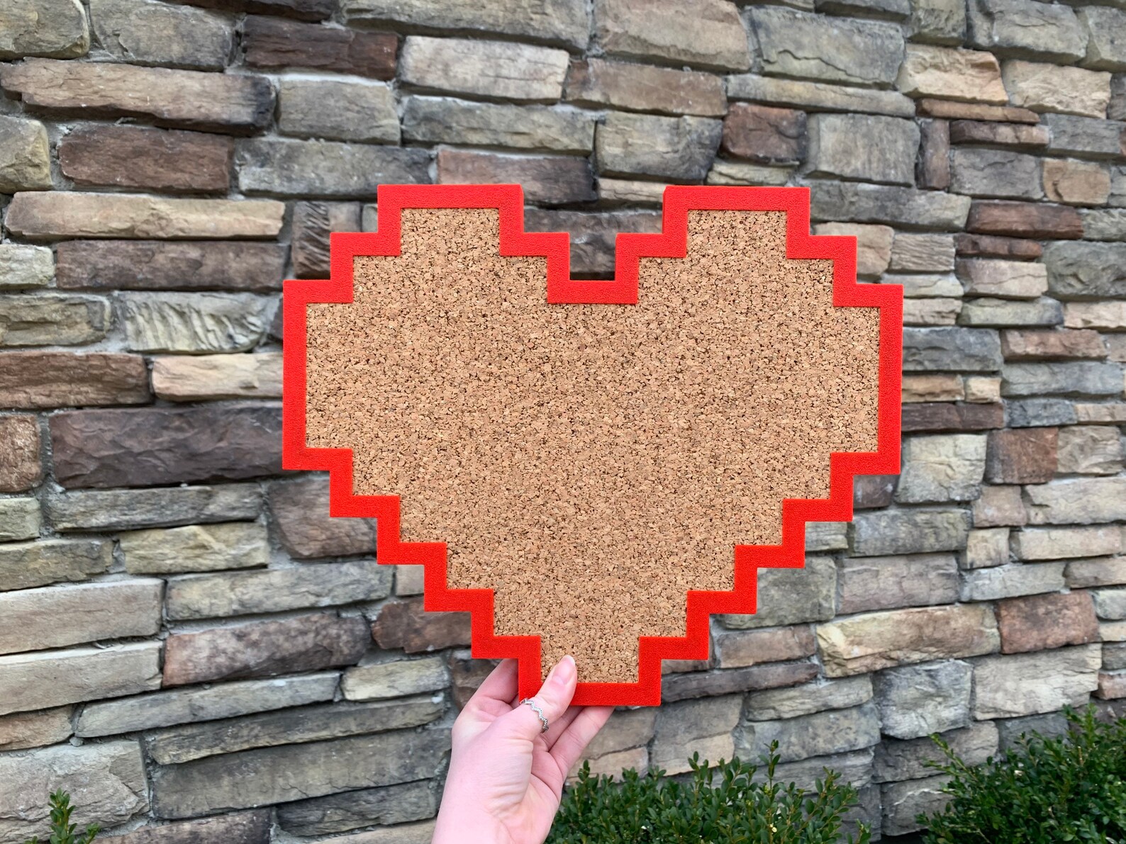 Pixel Heart Shaped Pin Board Cork Board multiple Sizes - Etsy