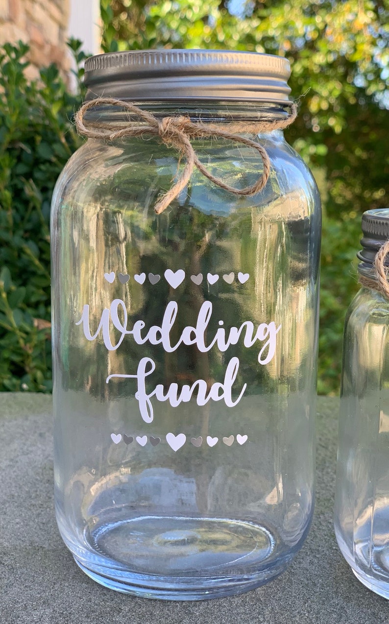Wedding Fund Mason Jar Bank - Etsy