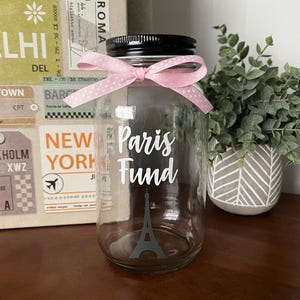 Paris Fund Mason Jar Bank - Etsy