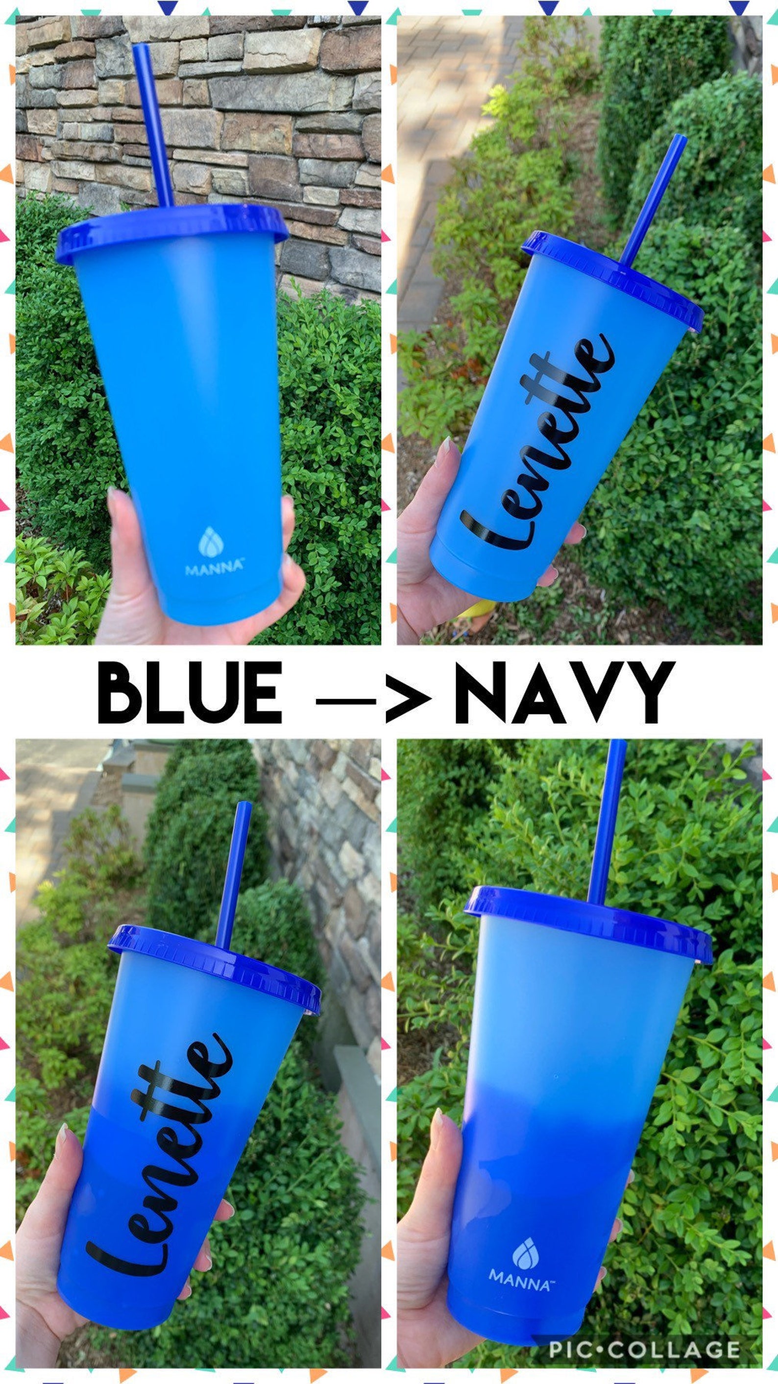 Personalized Color Changing Cold Cup Tumbler - Etsy
