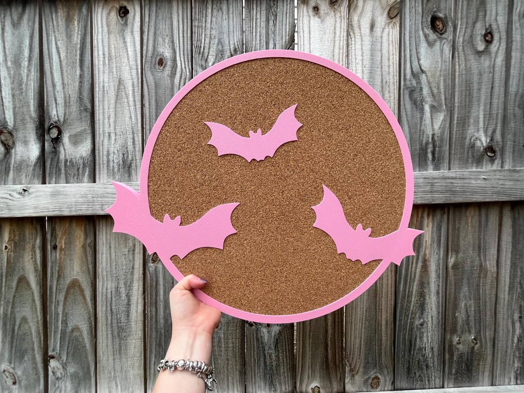 Spooky Bats Pin Board | Cork Board (multiple Sizes) - Etsy