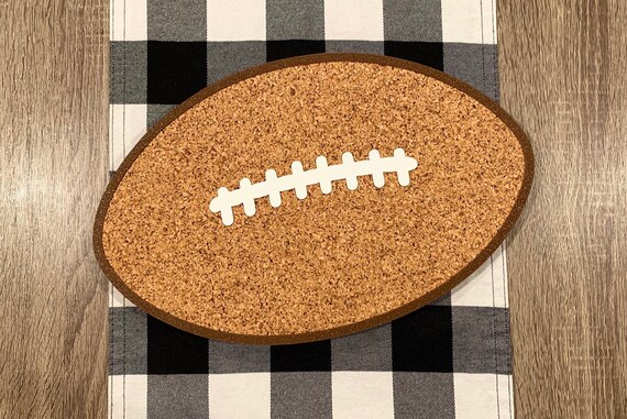 Football Shaped Pin Board Cork Board multiple Sizes - Etsy