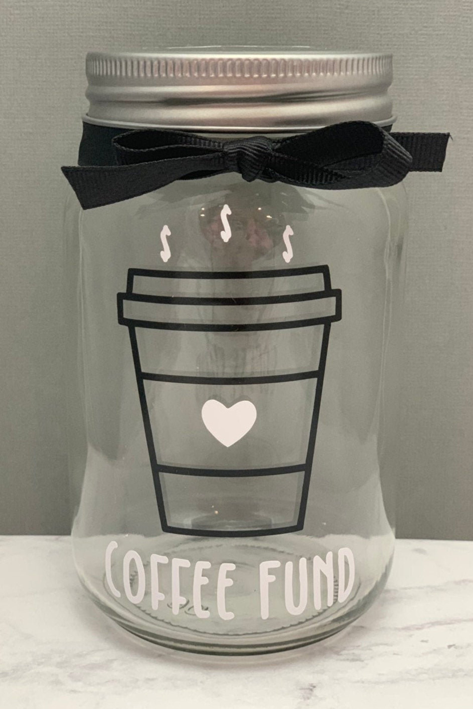 Coffee Fund Mason Jar Bank (pint Size) - Etsy