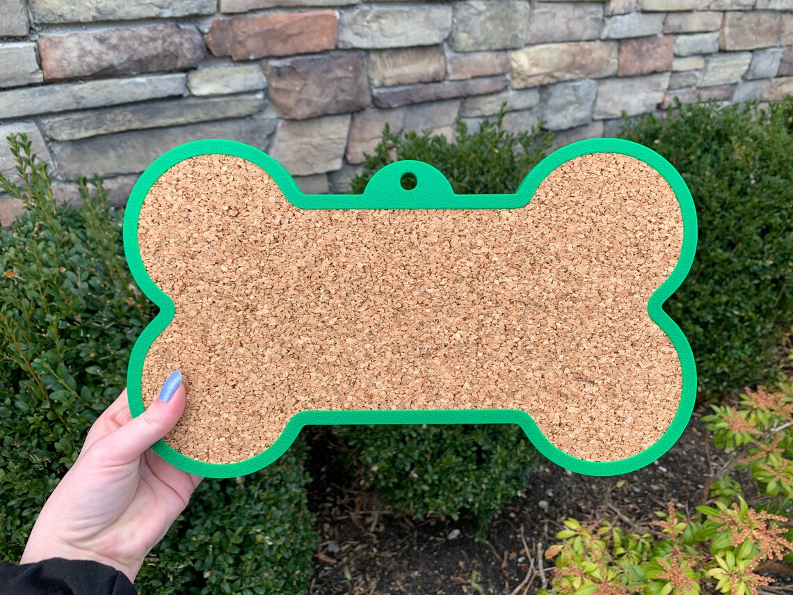 Dog Bone Pin Board Cork Board multiple Designs - Etsy