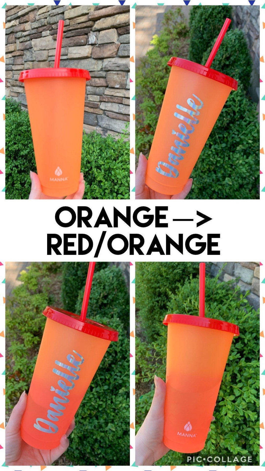 Personalized Color Changing Cold Cup Tumbler - Etsy