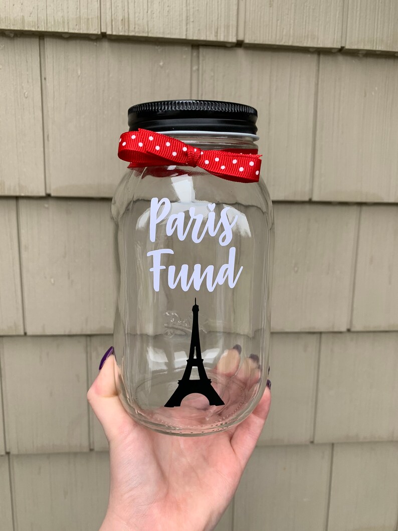 Paris Fund Mason Jar Bank - Etsy