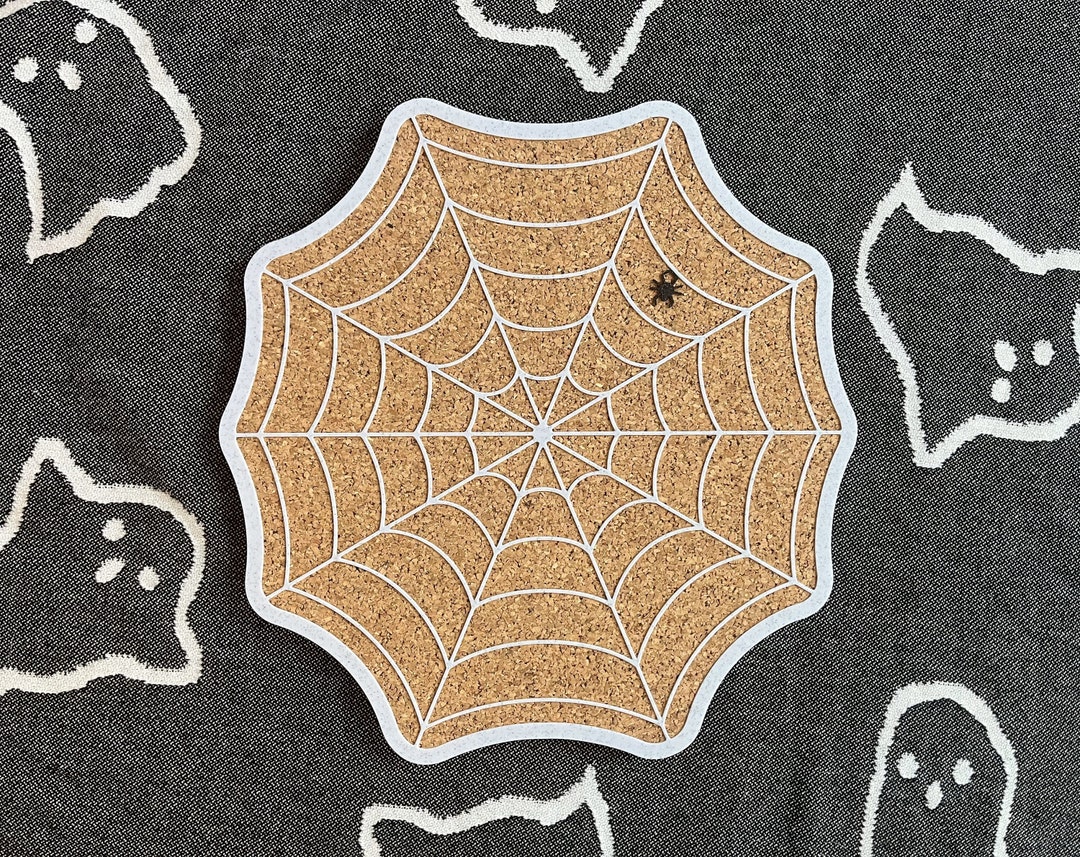 Spooky Spider Webs Pin Board | Cork Board (multiple Sizes) - Etsy
