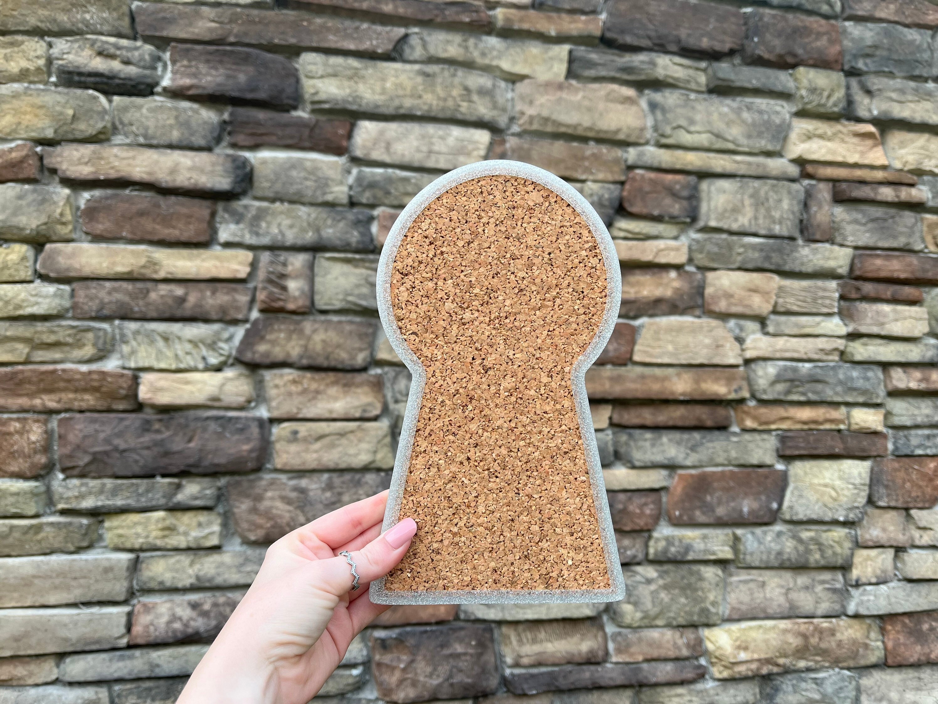 Keyhole Pin Board Cork Board multiple Sizes - Etsy