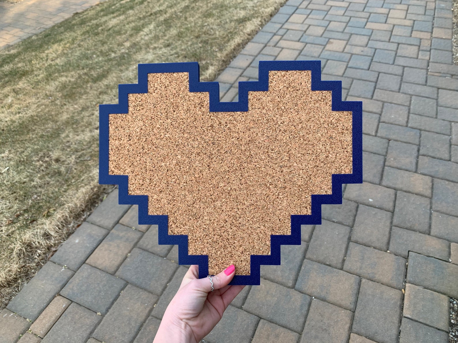 Pixel Heart Shaped Pin Board Cork Board multiple Sizes - Etsy
