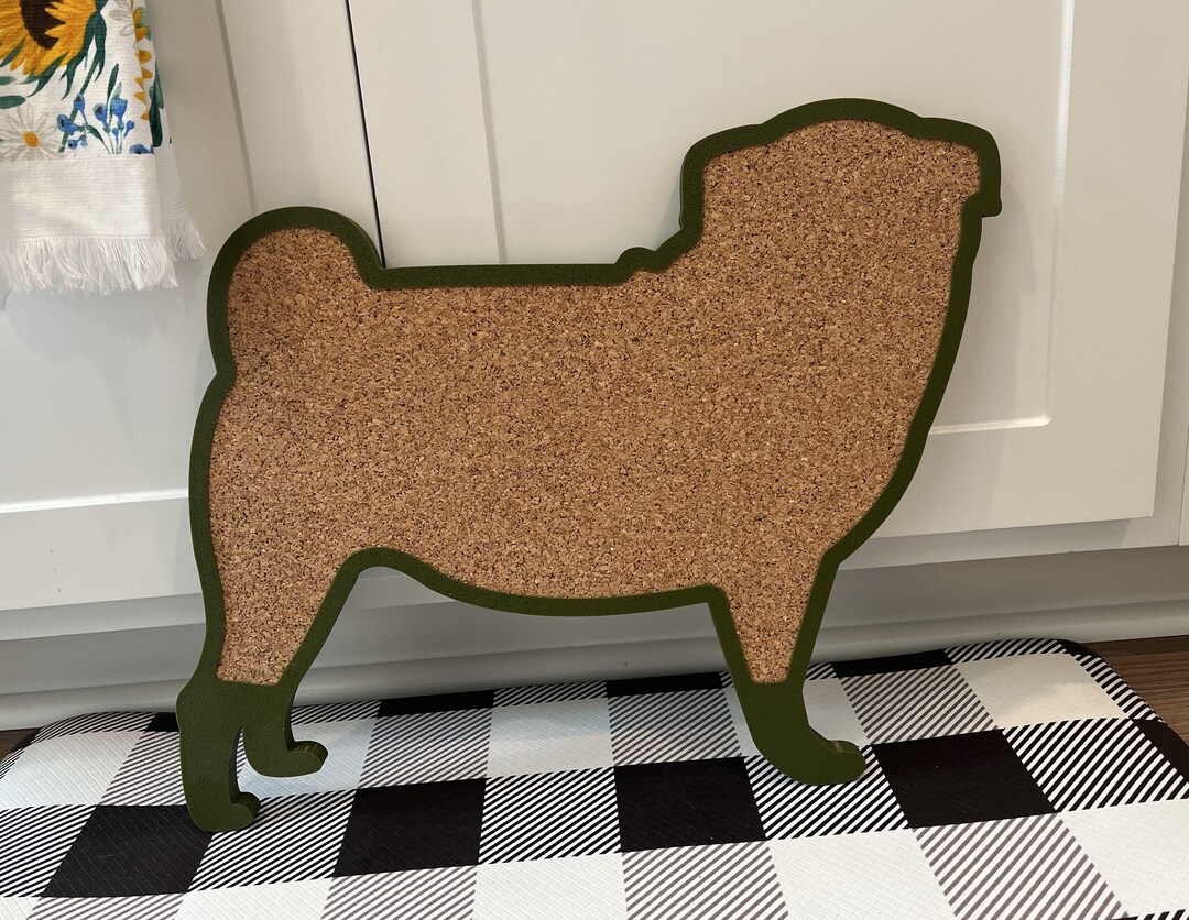 Wrinkly Boy | Pug Cork Board | Pin Board - Etsy