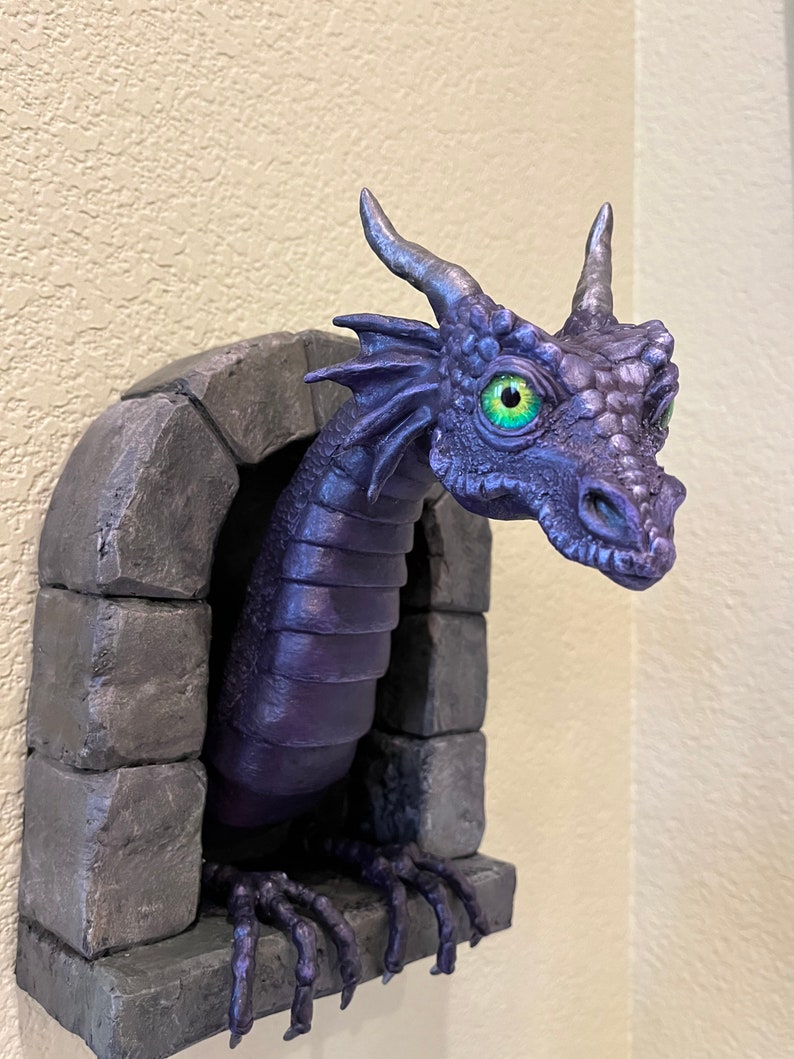 Made to Order Peeking Window Dragon small Medium or Large - Etsy