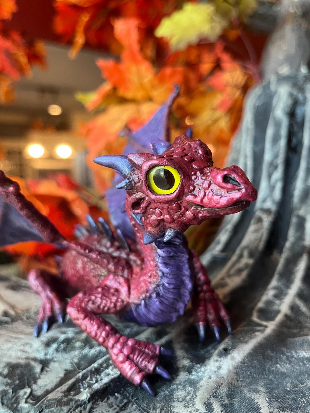 Red and Purple Wearable Shoulder Dragon (teacup Size) - Etsy