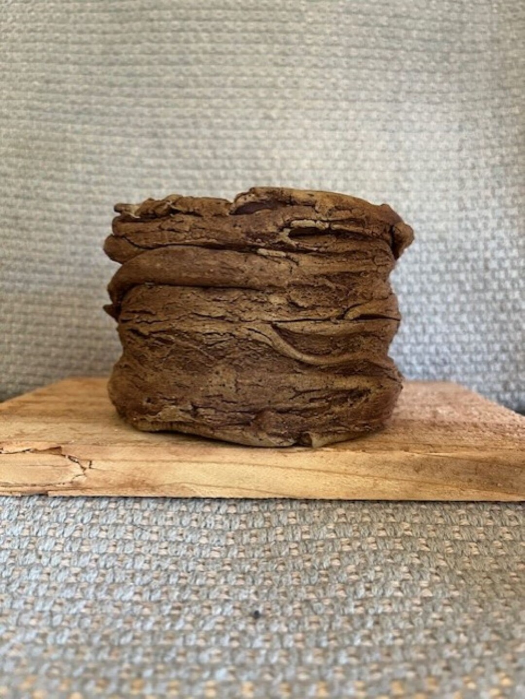 Rustic Handmade Speckled Buff Inside Out Pot With Glazed Interior 3.4 ...