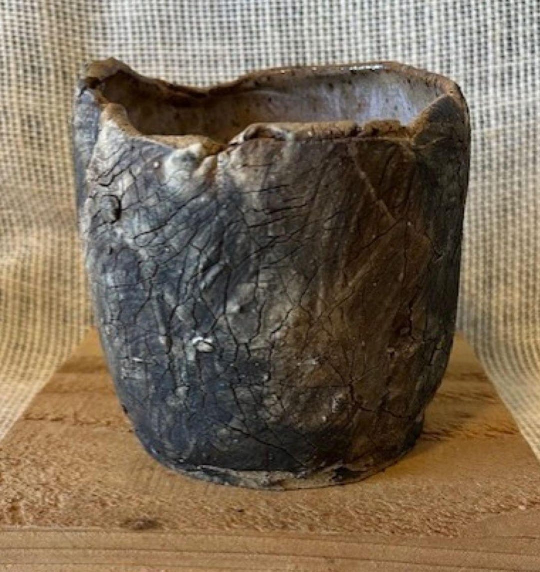 Rustic Hand Built Wrapped Earthy Pot for Cacti, Succulents, Caudex and ...