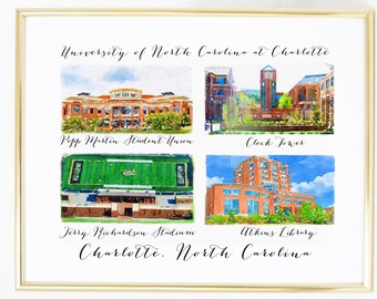 UNCC, UNC Charlotte, Uncc Monogram, Uncc Decal, UNC Charlotte Decal ...