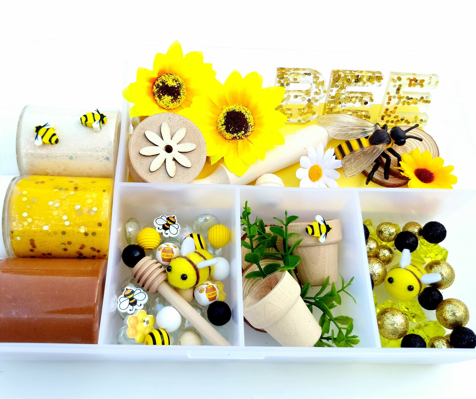 Bee Play Dough Kit Bee Sensory Kit Playdough Sensory Kit - Etsy