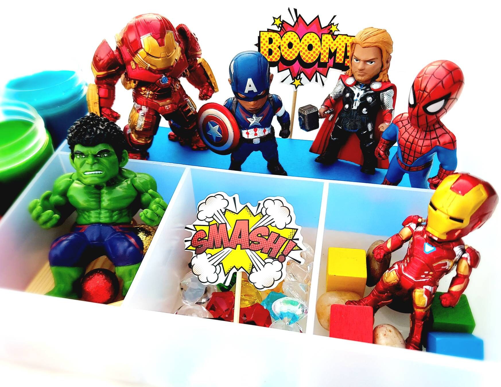 Superhero Play Dough Kit Sensory Kit Play Dough Kit Sensory - Etsy